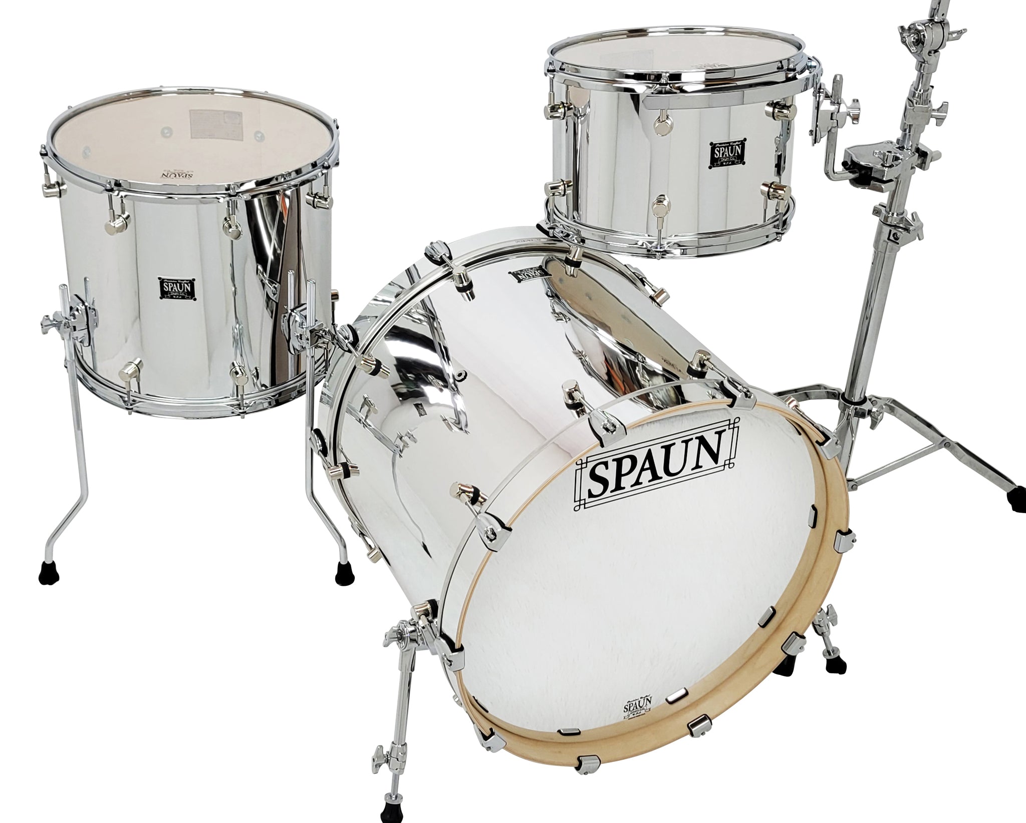 Custom 3pc Drum Kit-Chrome | Spaun Drums – Spaun Drum Company