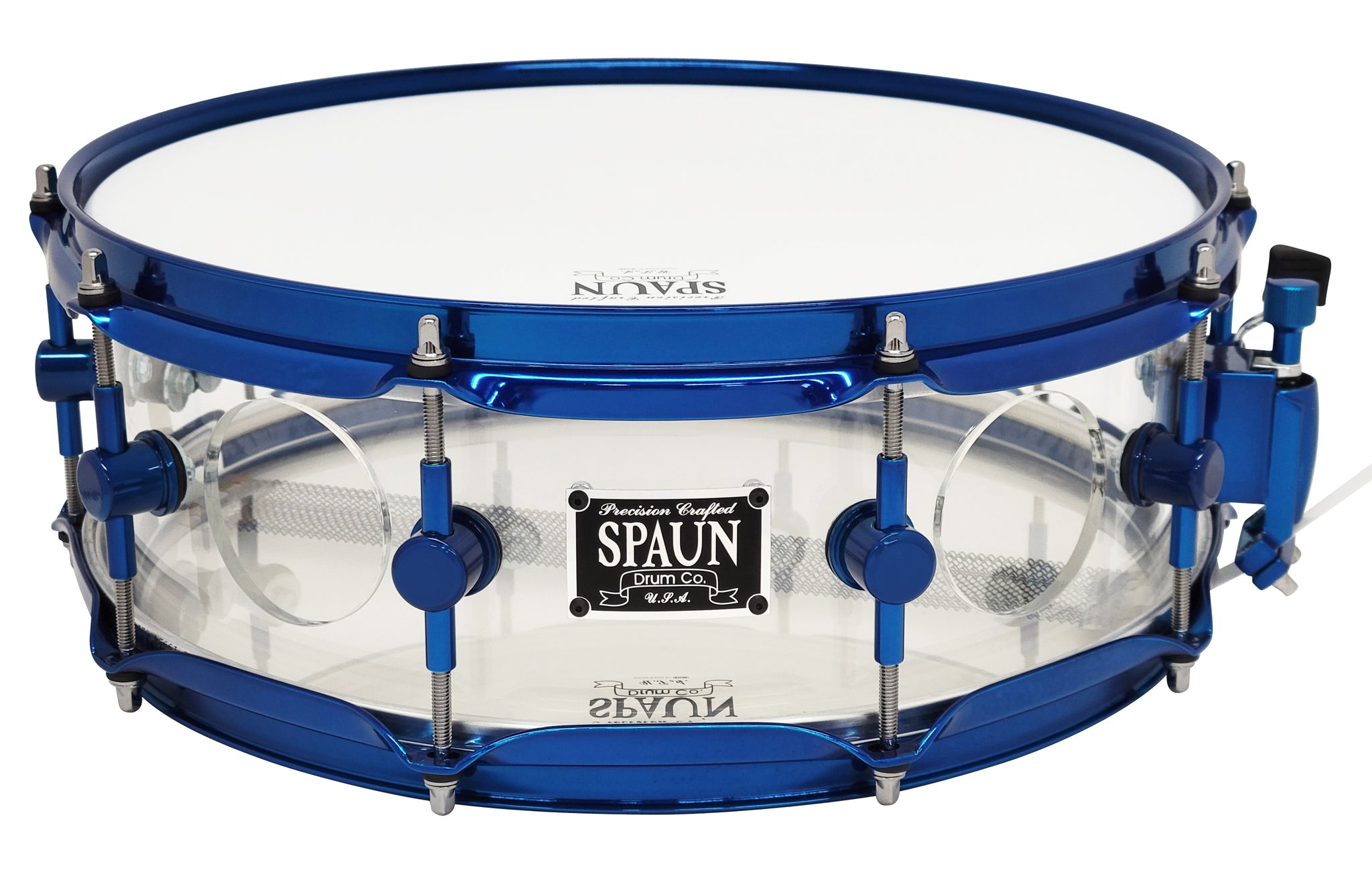 Vented Acrylic Snare Drum 5x14-Clear | Spaun Drums – SPAUN
