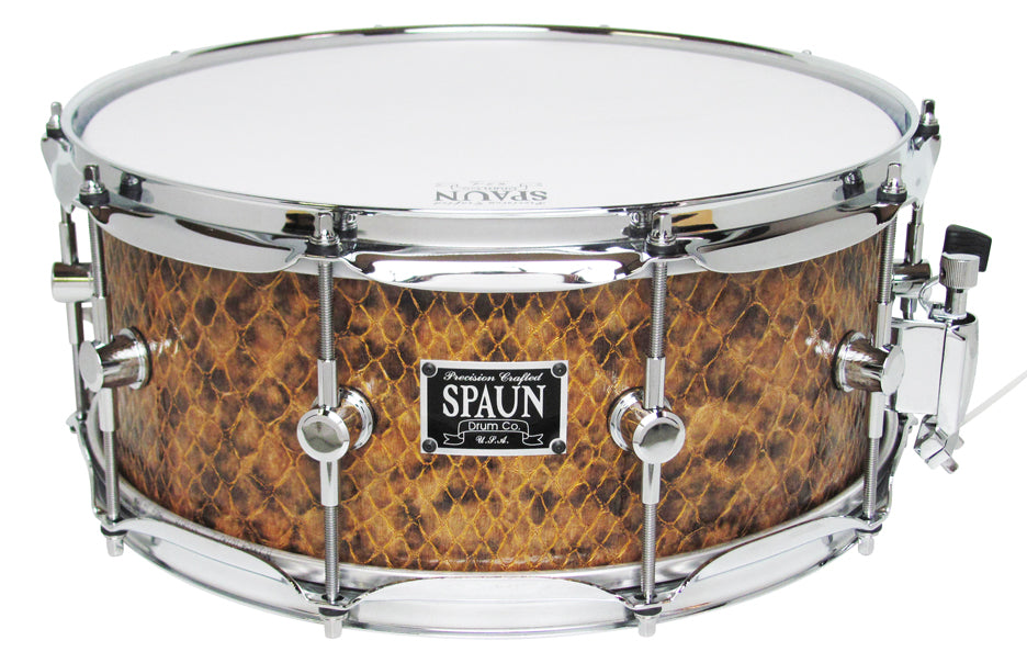 Maple 6x14-Gold Snakeskin – Spaun Drum Company