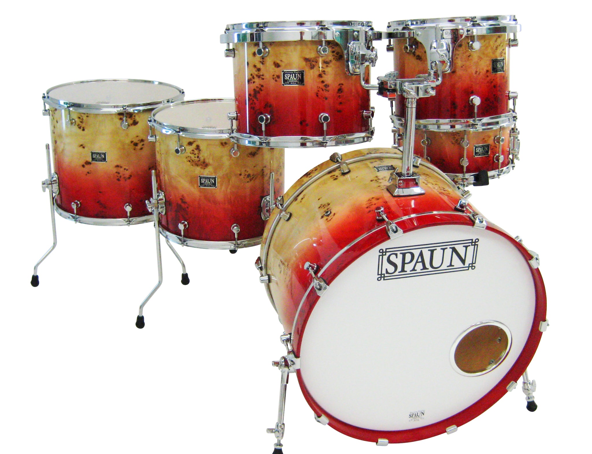 Exotic 5pc Mappa Burl Drum Kit | Spaun Drums – SPAUN